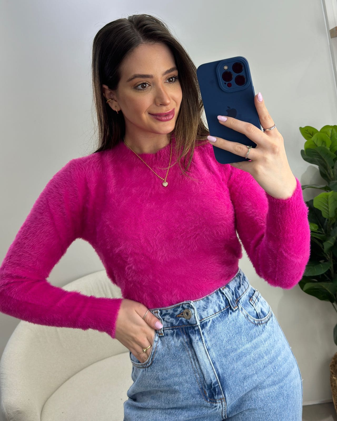 BLUSA DE PELINHO TUANE PINK - Verycoll